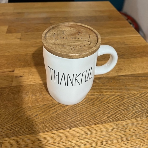 Rae Dunn | Dining | Rae Dunn Thankful Mug With Lid | Poshmark